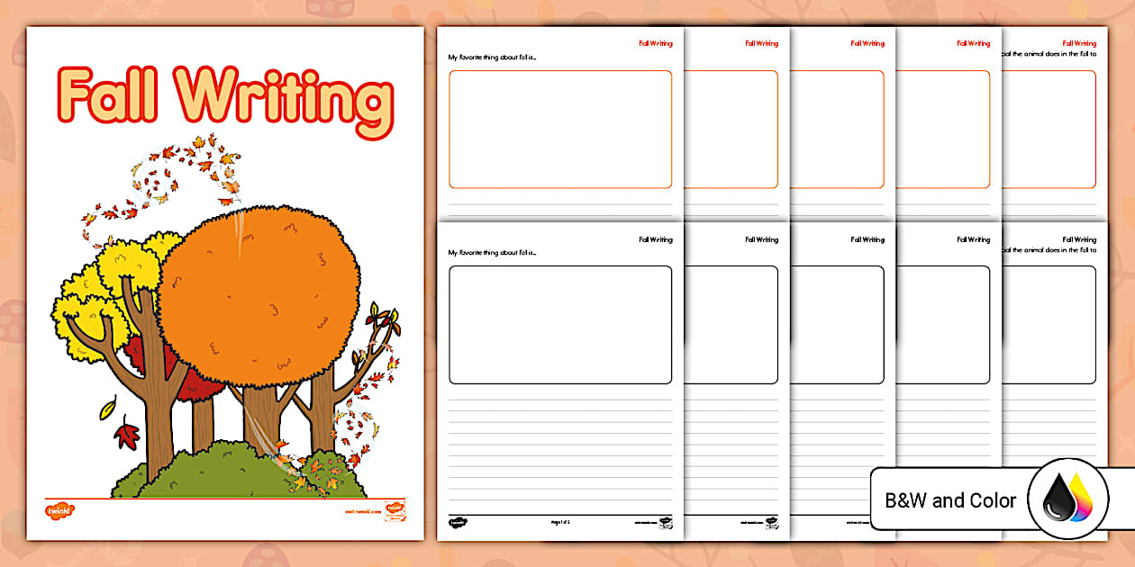 Fall Writing Activity Booklet for K-2nd Grade - Twinkl