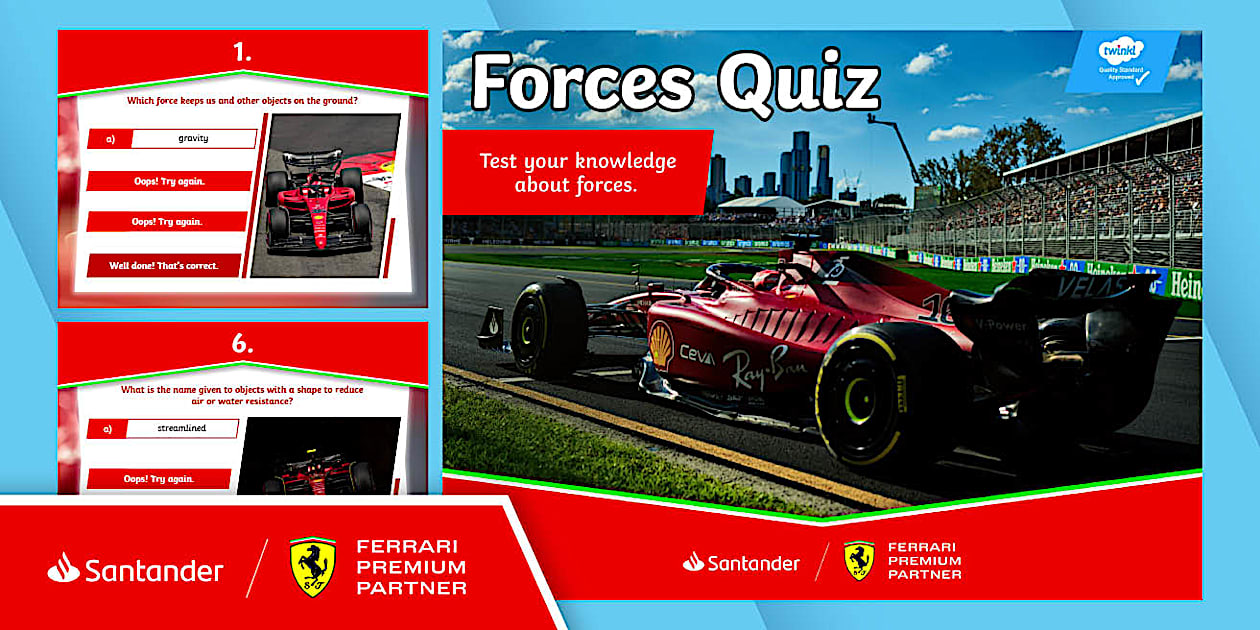 FREE! - Scuderia Ferrari: Forces PowerPoint Quiz - Twinkl