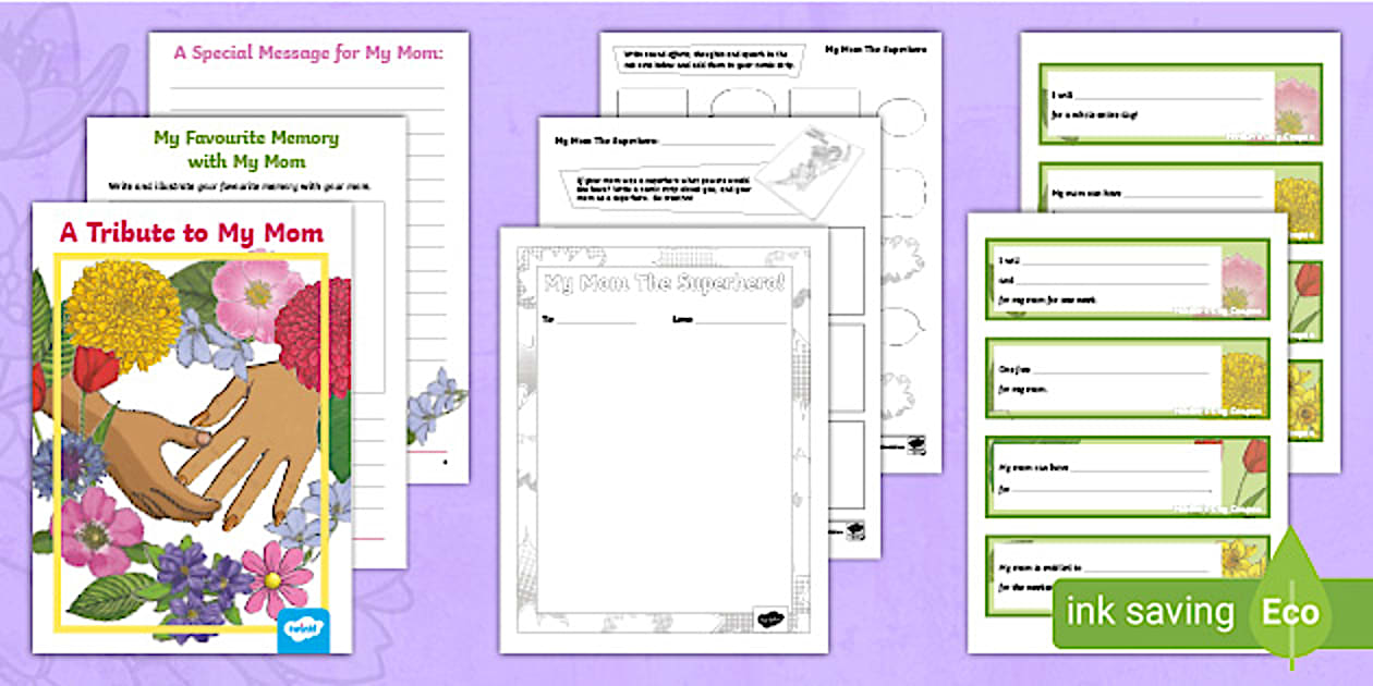 Free Printable Mother's Day Worksheets - Grades 4-6 - Canada