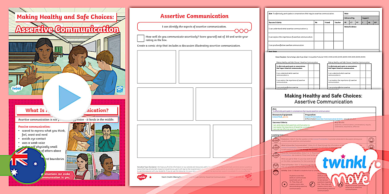 Y6 Health Making Healthy Safe Choices Assertive Communication