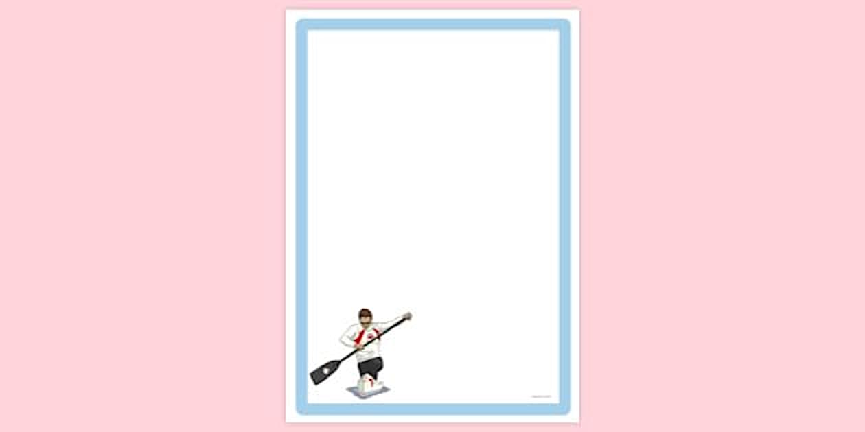 Simple Blank Sprint Canoe Page Border | Page Borders