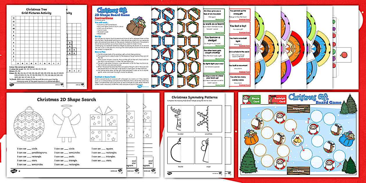 Christmas Shape, Position and Movement First Level Resource Pack