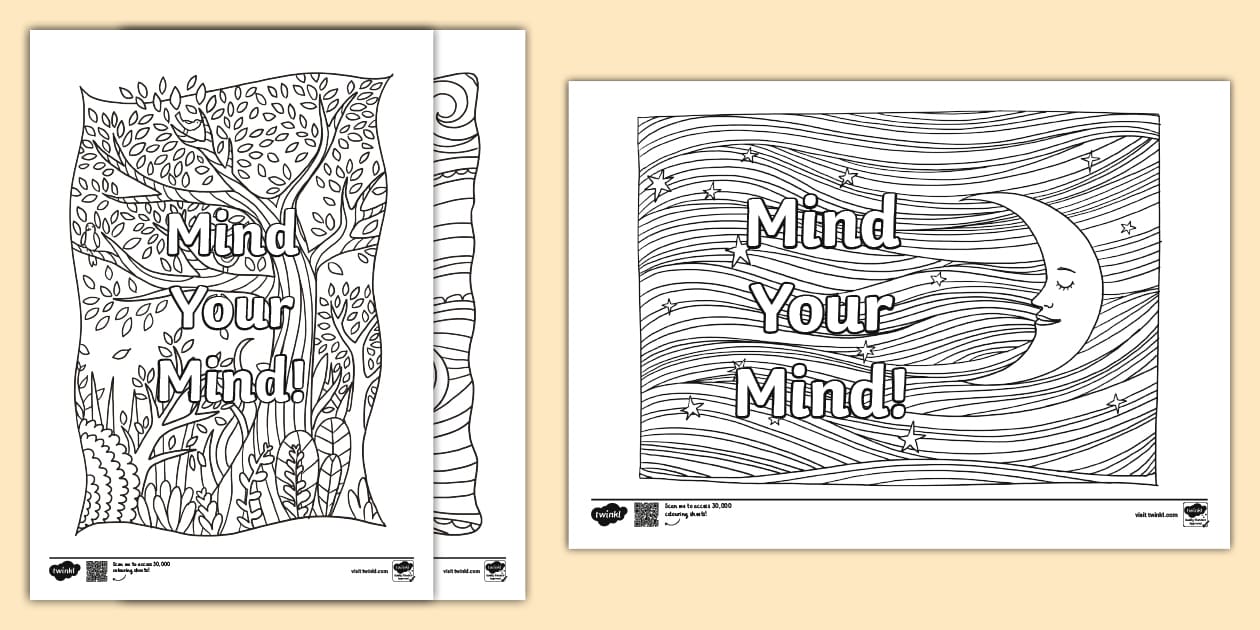 Mind Your Mind Mindfulness Colouring Page (teacher made)