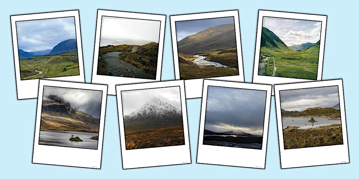 Scottish Highlands Instant Photo Style Display Images