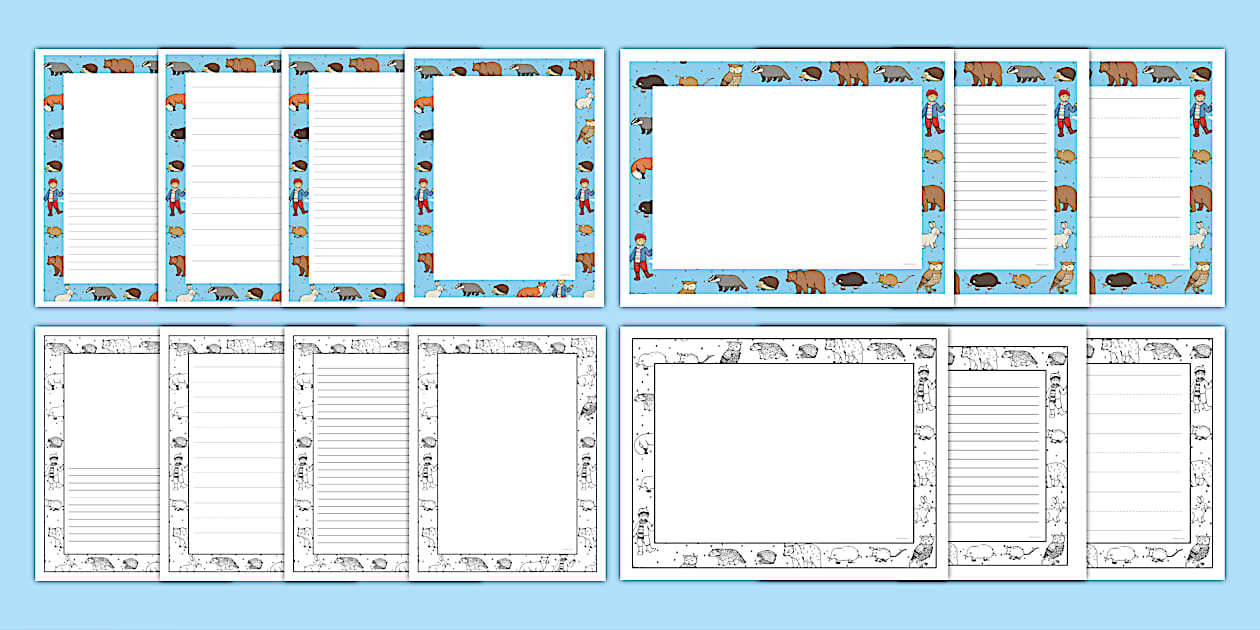 The Mitten Story Page Borders (teacher made) - Twinkl