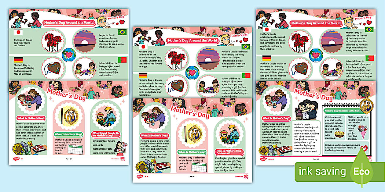 KS1 Mother's Day Fact File