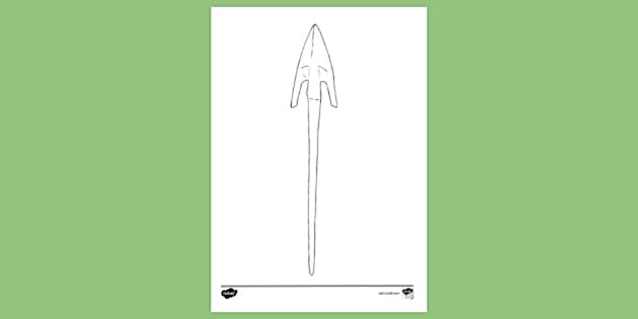 Iron Age Arrow Head Colouring Sheet | Colouring Sheets