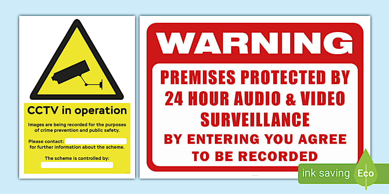 Audio Video Recording Warning Sign Posters | Twinkl - Twinkl