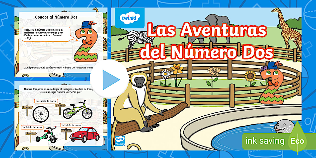 PowerPoint: Las Aventuras del Número Dos (Teacher-Made)