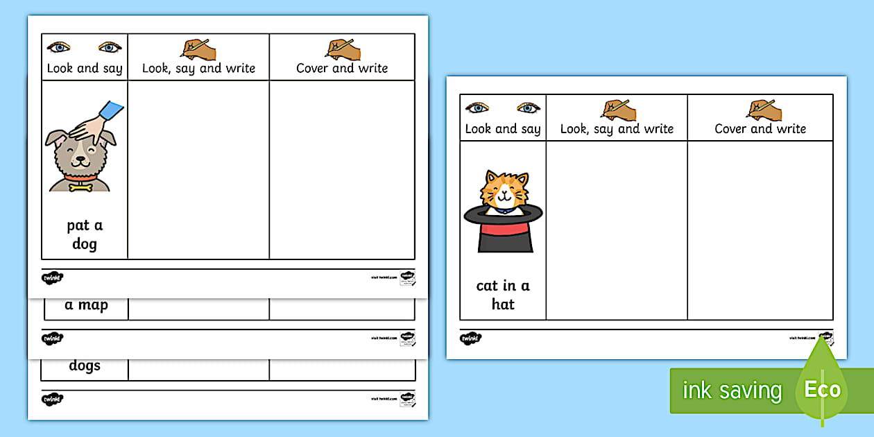 Precursive Phase 2 Captions Writing Worksheets - Twinkl