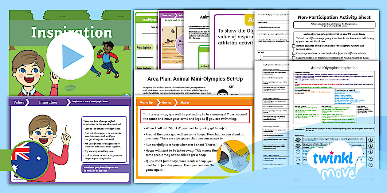 Move PE Year 2 Dance: Animal Olympics Lesson 6: Inspiration