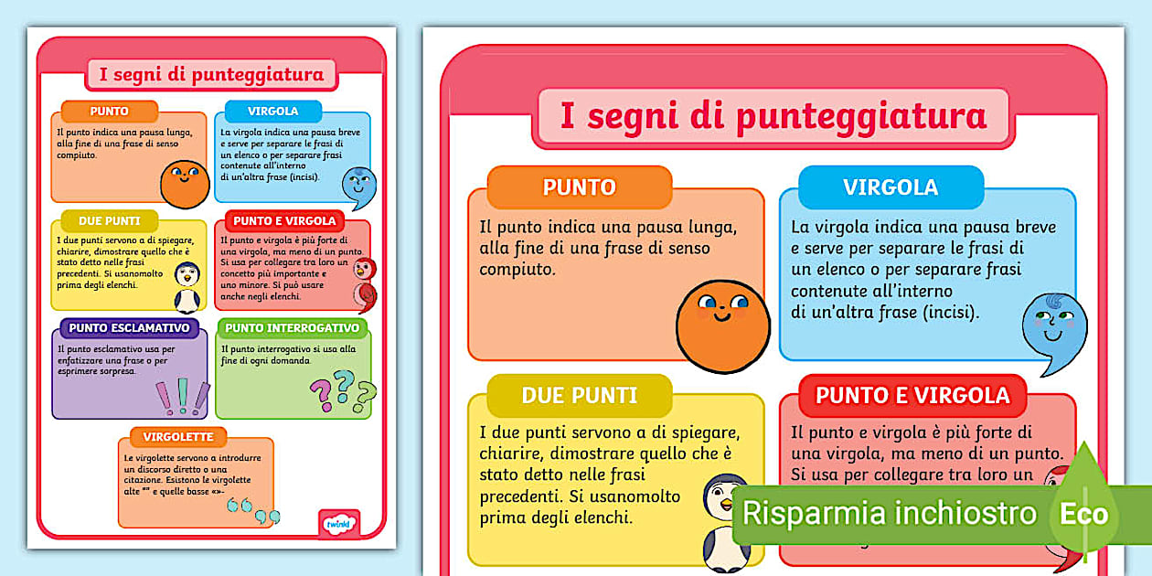 I segni di punteggiatura