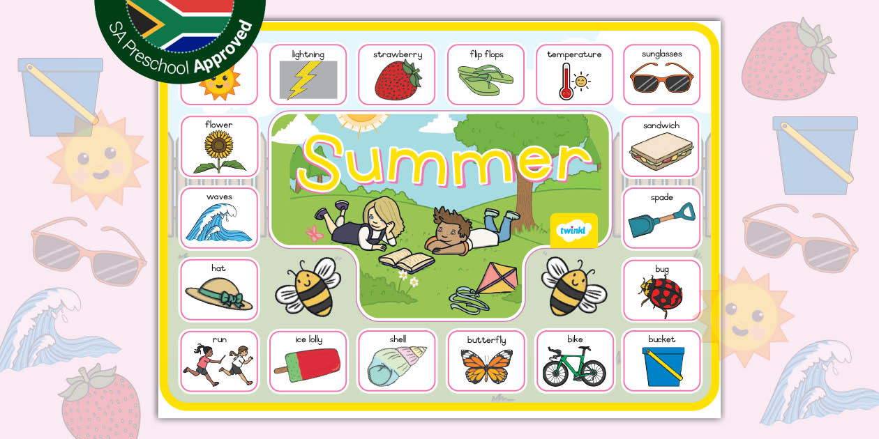 Preschool- Summer Holidays: Communication Mat