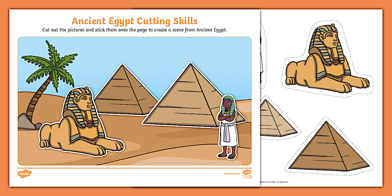 Ancient Egypt Cutting Skills Activity (teacher made)