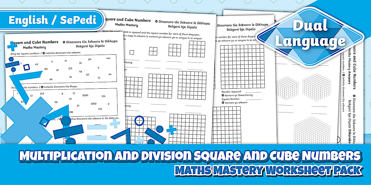 Grade 4 Maths Multiplication and Division Pack Sepedi/Eng