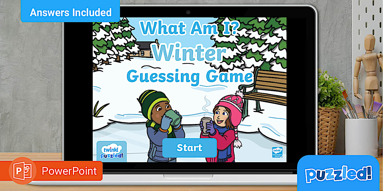 Fun Winter Themed Guessing Game Puzzle - Twinkl - Puzzle