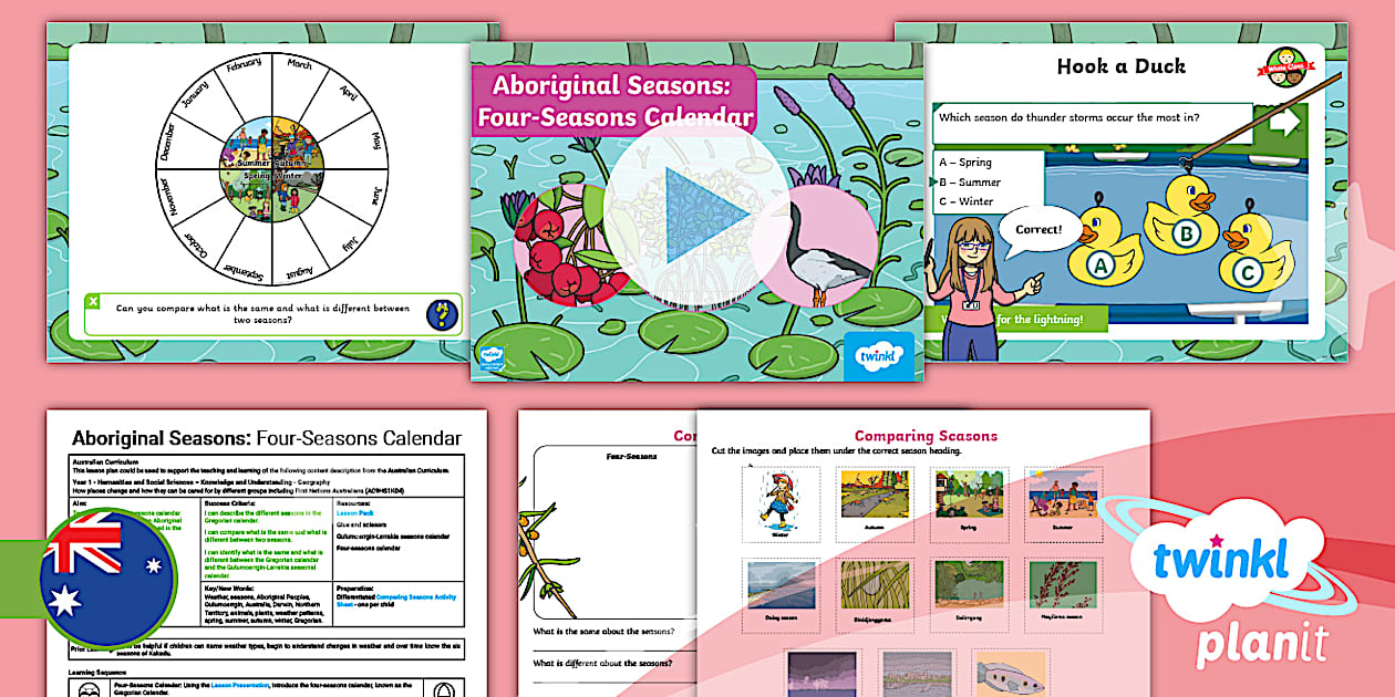 Year 1 HASS Aboriginal Season Lesson 3 4-Seasons Calendar