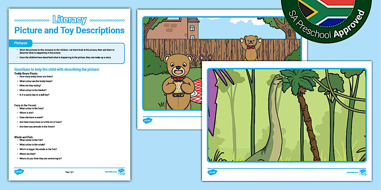 Preschool: Literacy- Picture and Toy Descriptions - Twinkl