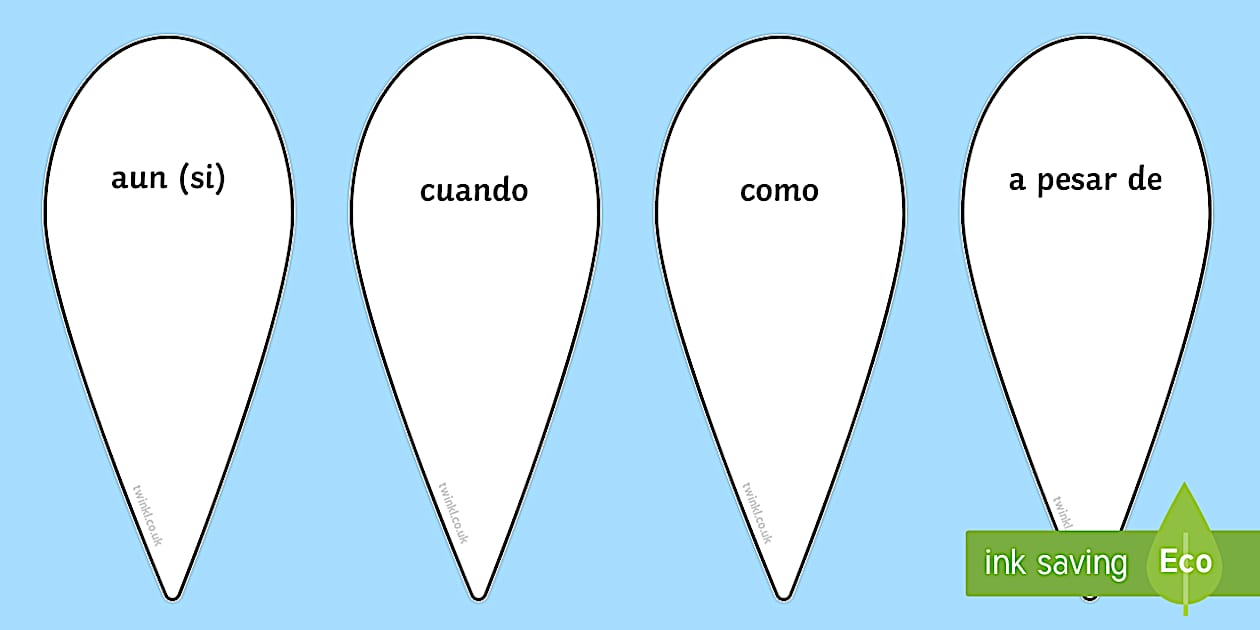 Black and White Spanish Conjunctions Fan (professor feito)