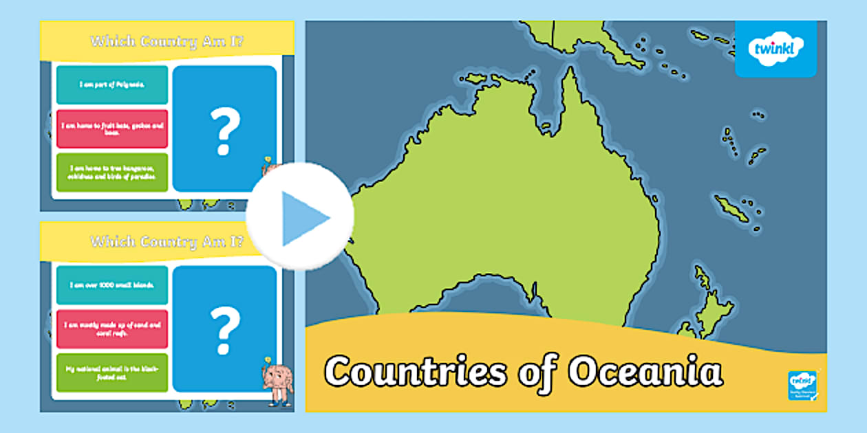 Countries of Oceania Interactive PowerPoint | Twinkl
