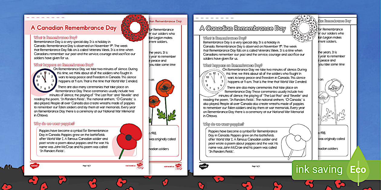 Facts about Canadian Remembrance Day | Fact File - Twinkl
