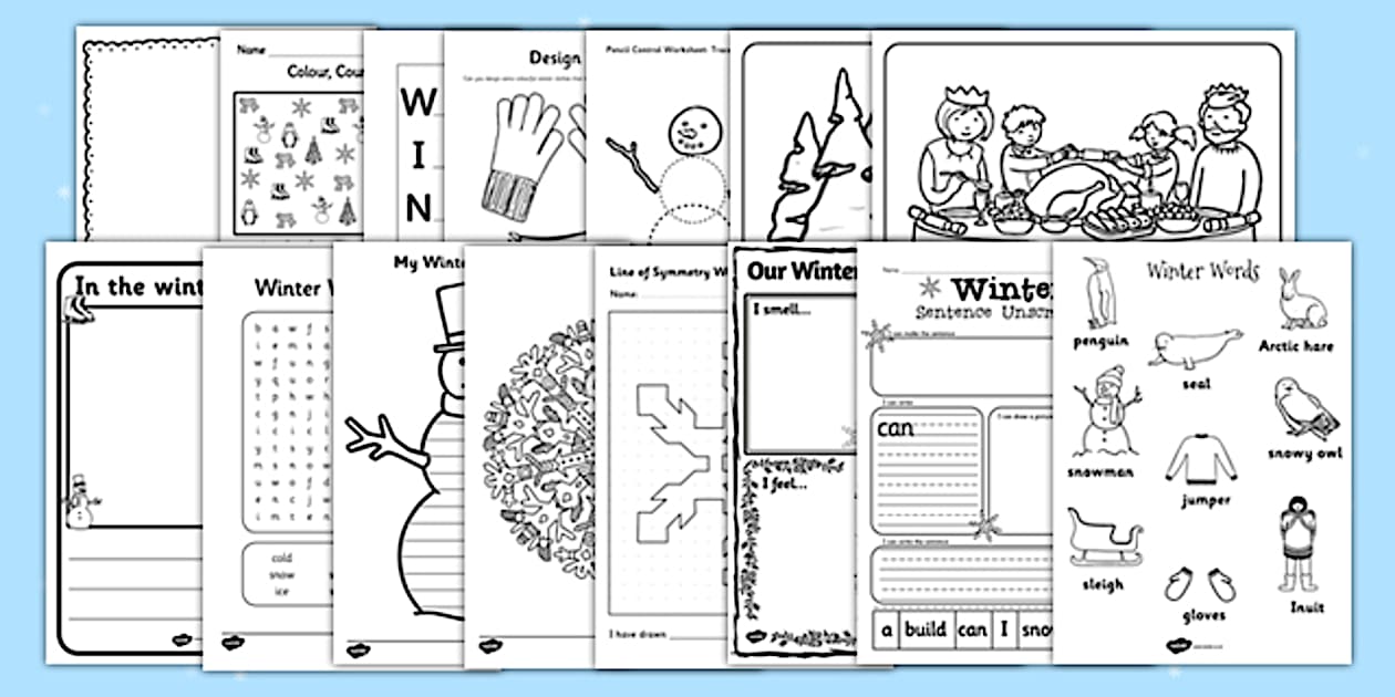 Winter Activity Photocopy Pack (teacher made) - Twinkl