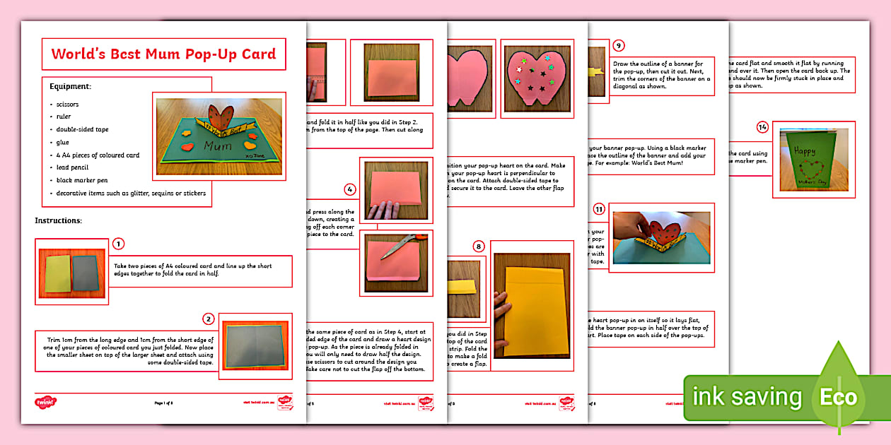 Mother’s Day Pop-Up Card DIY Activity | Twinkl Craft