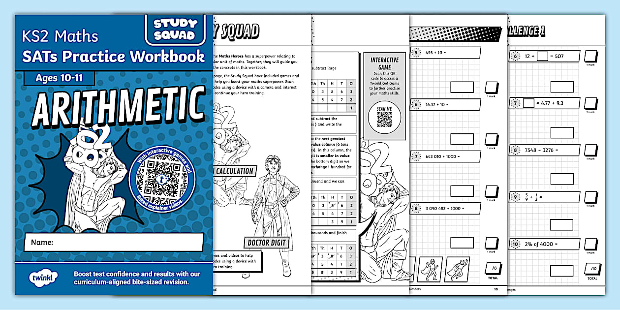👉 Study Squad KS2 SATs Practice Arithmetic Workbook