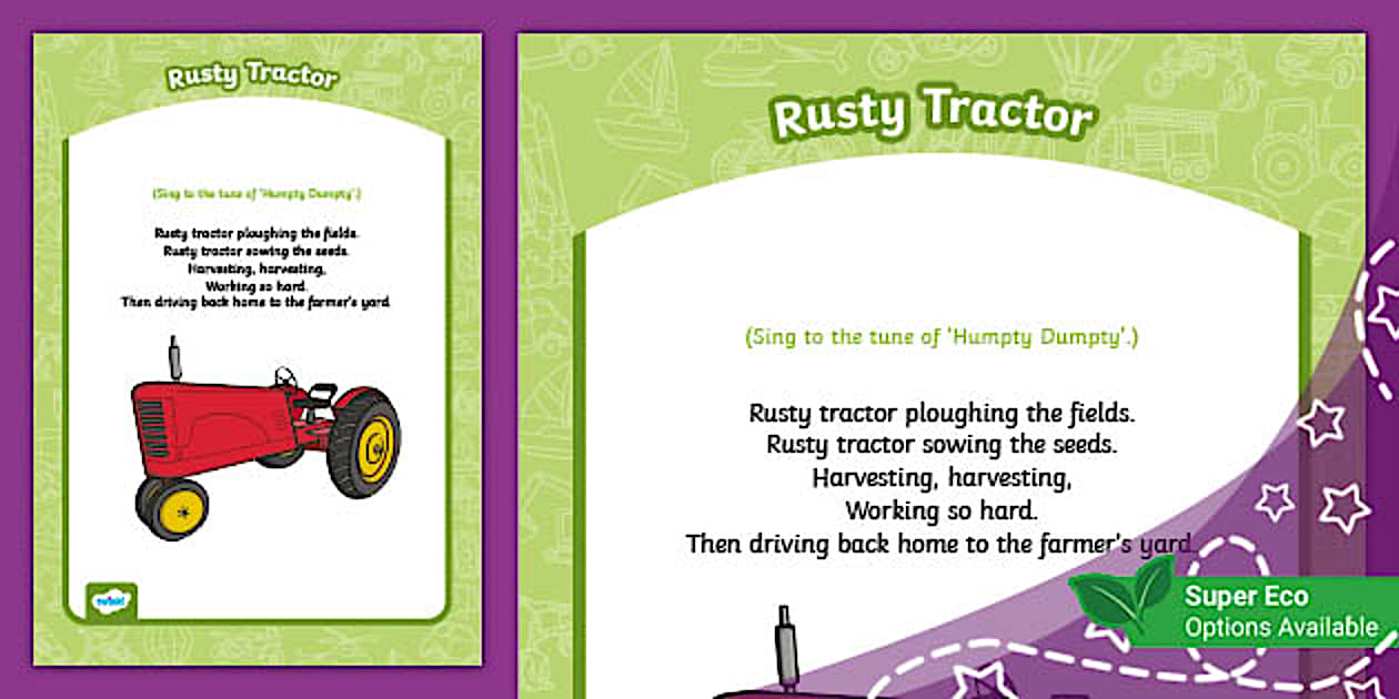 Rusty Tractor Song for Kids | Music and Movement Activities