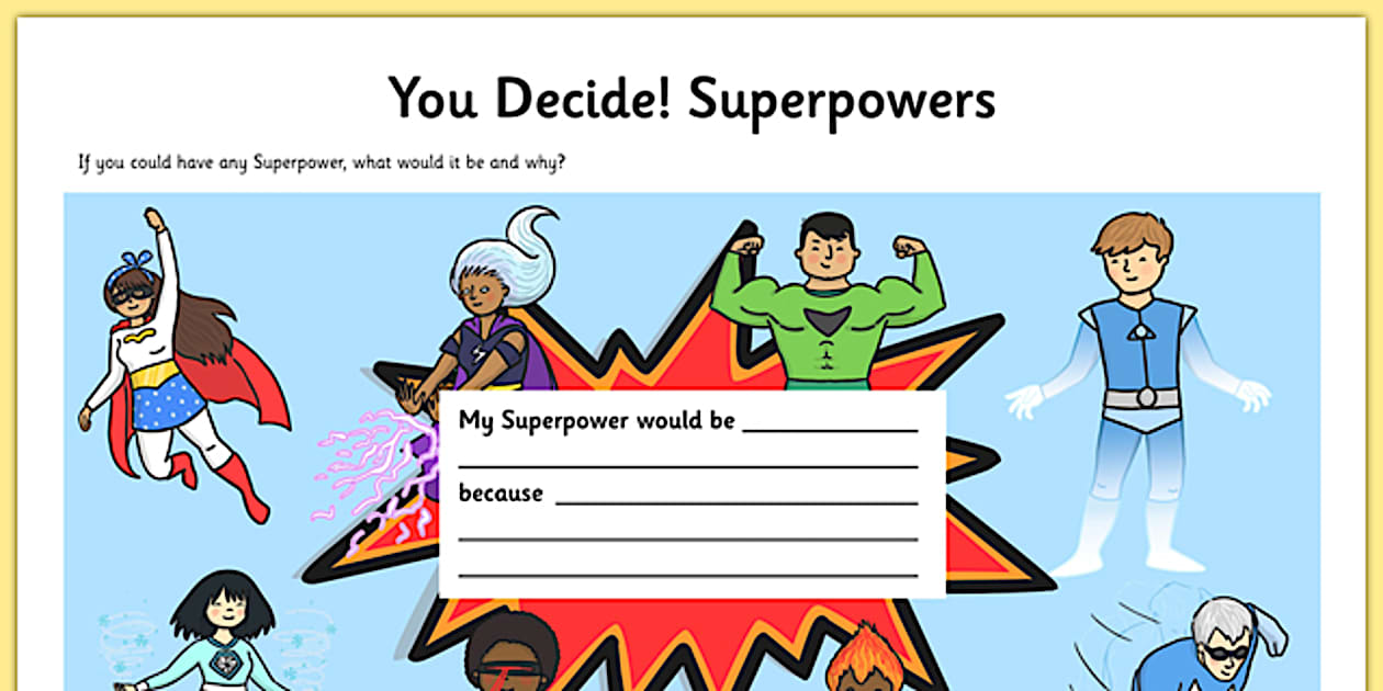 You Decide Superpower Activity for Children (Teacher-Made)