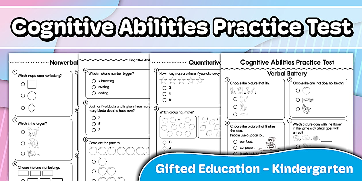 Kindergarten Gifted and Talented Cognitive AbilitiesTest