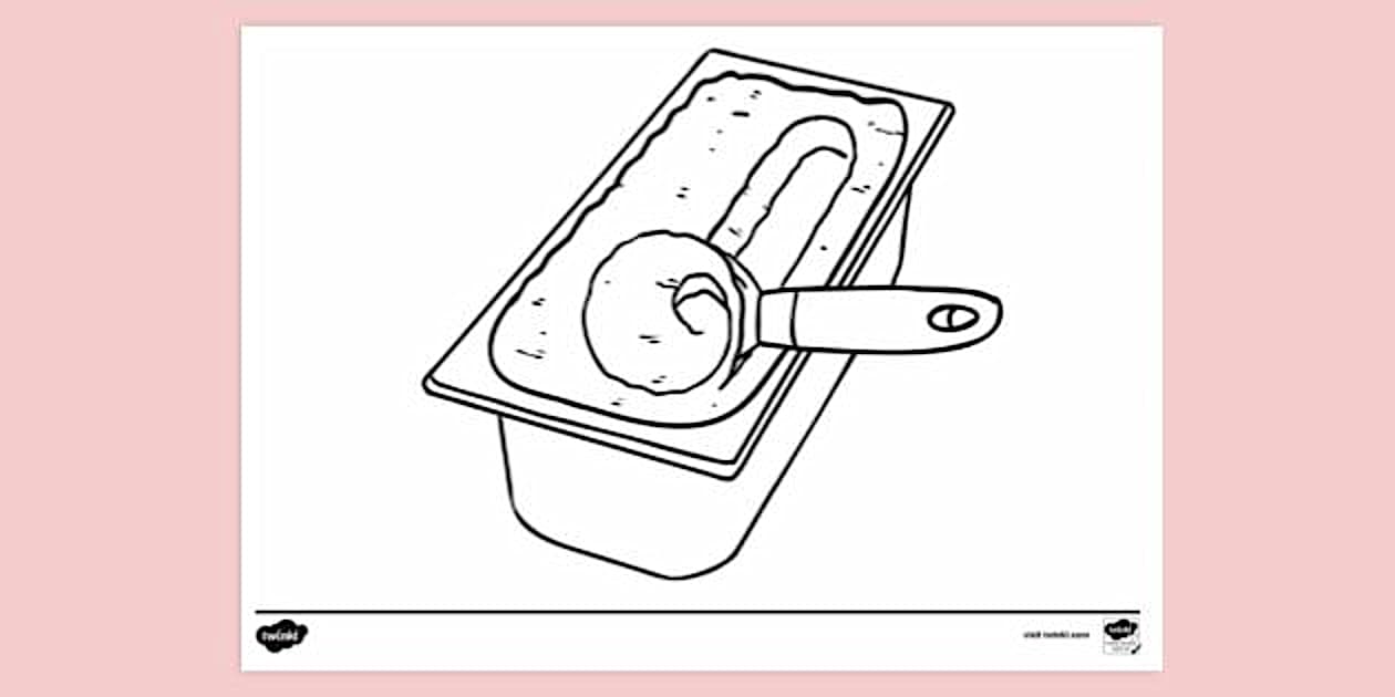 Ice Cream Scoop Colouring Sheet | Colouring Sheets - Twinkl