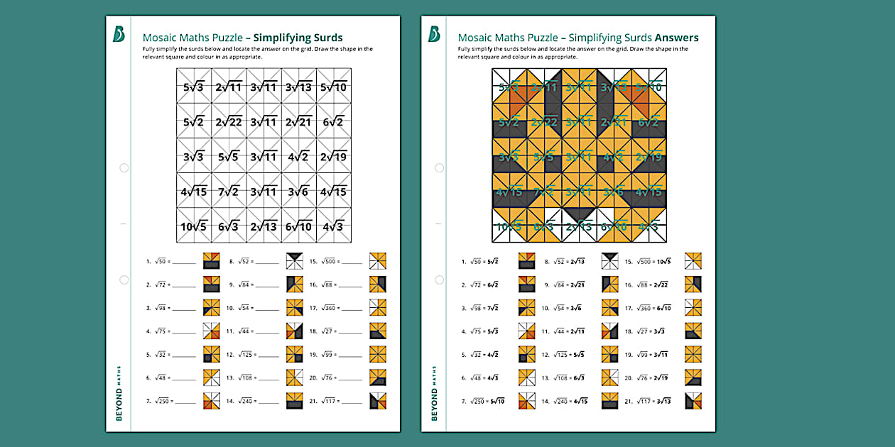 👉 Simplifying Surds Pdf Ks4 Calculations Beyond Maths