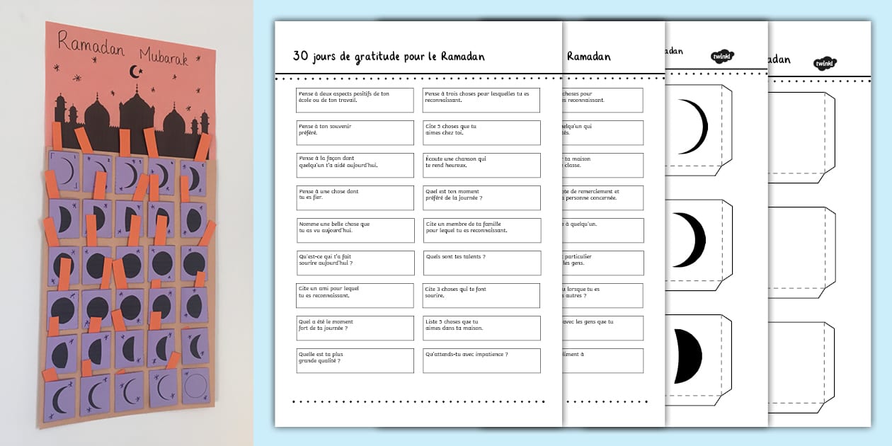 FREE! - Calendrier de la gentillesse du Ramadan - Twinkl