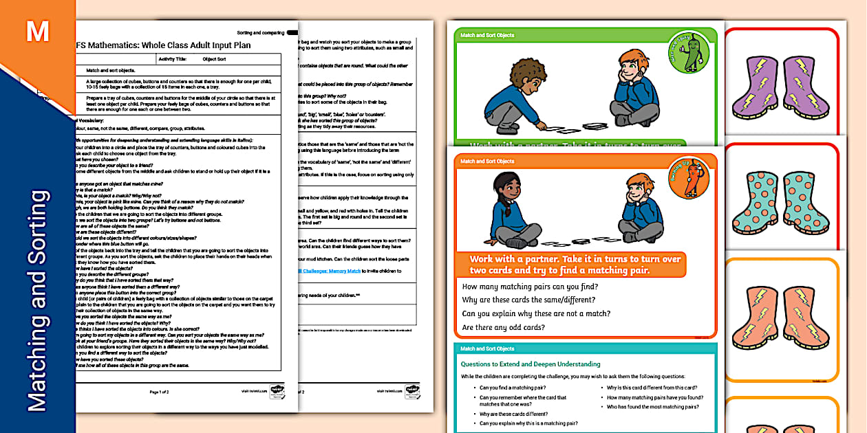 Kindergarten Maths: Object Sort Plan and Resource Pack | Twinkl