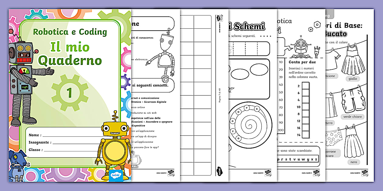Robotica e Coding: il mio quaderno di esercizi 1 - Twinkl
