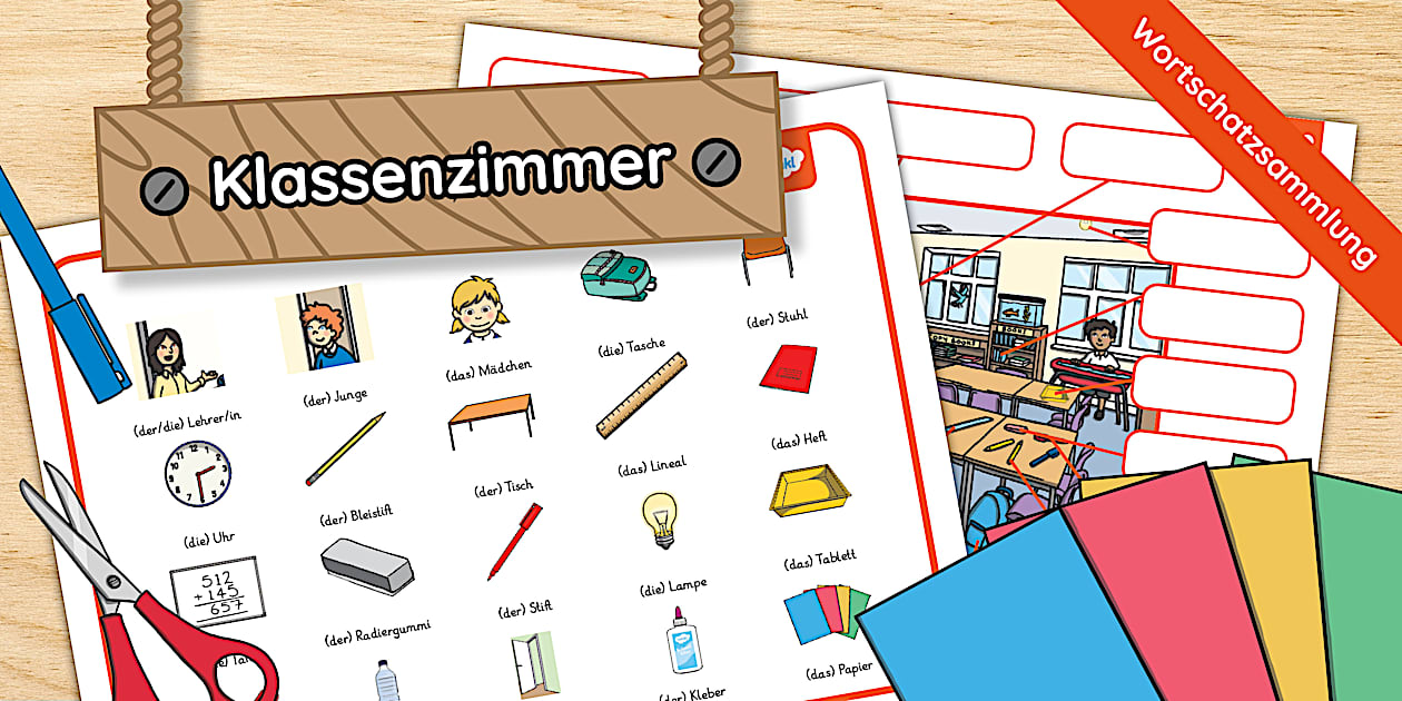Klassenzimmer - Wortschatzsammlung