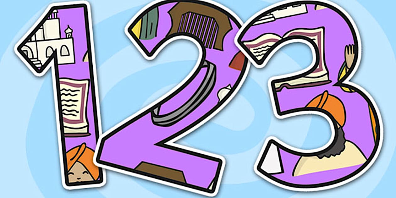 Sikhi-Themed Display Numbers-sikhism, themed, display numbers, sikhism