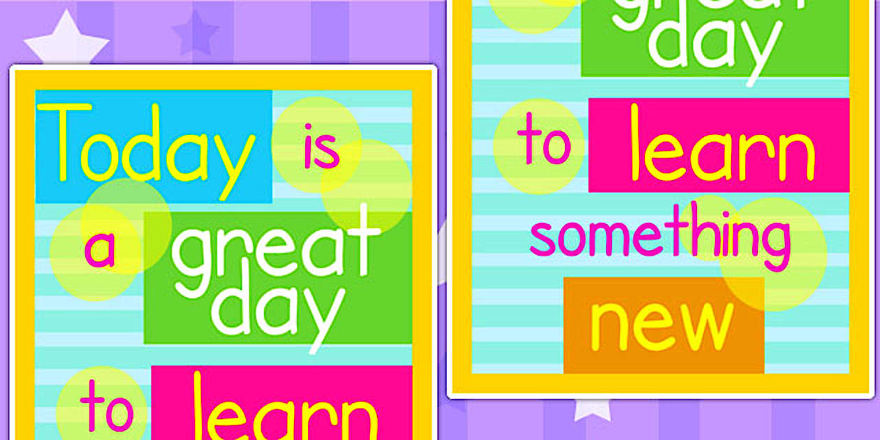 👉 Today is a Great Day to Learn Something New Inspiration Poster