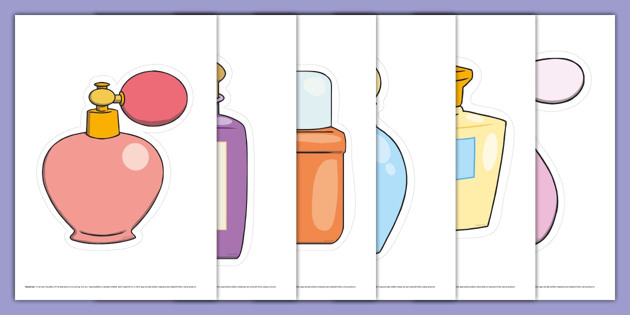 * NEW * Perfume Bottles Cut-Outs - Twinkl Display - Twinkl
