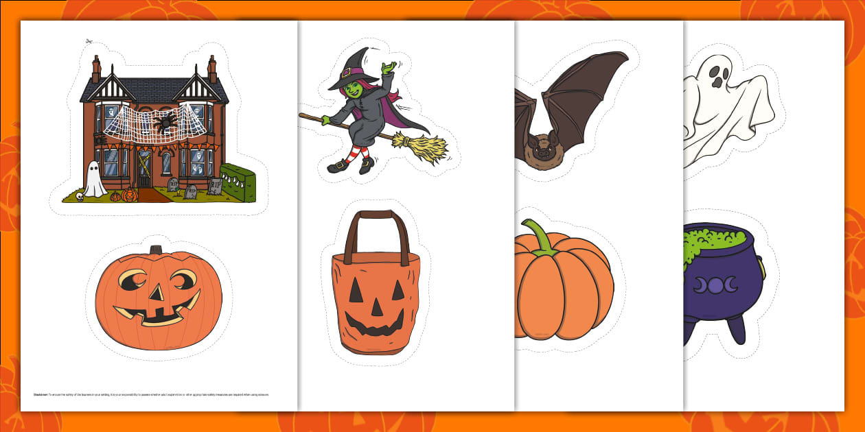 * NEW * Halloween-Themed Display Cut-Outs - Twinkl