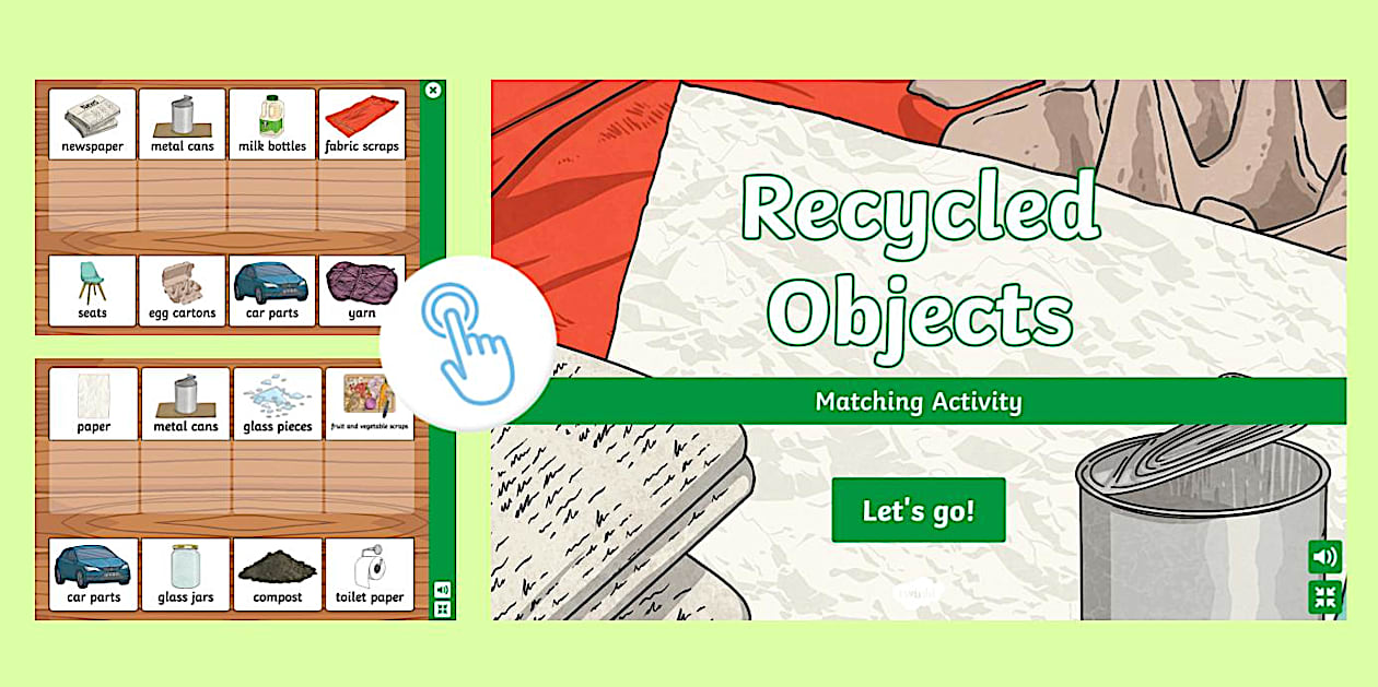 Recycled Objects Matching Game - Year 4 Geography - Twinkl