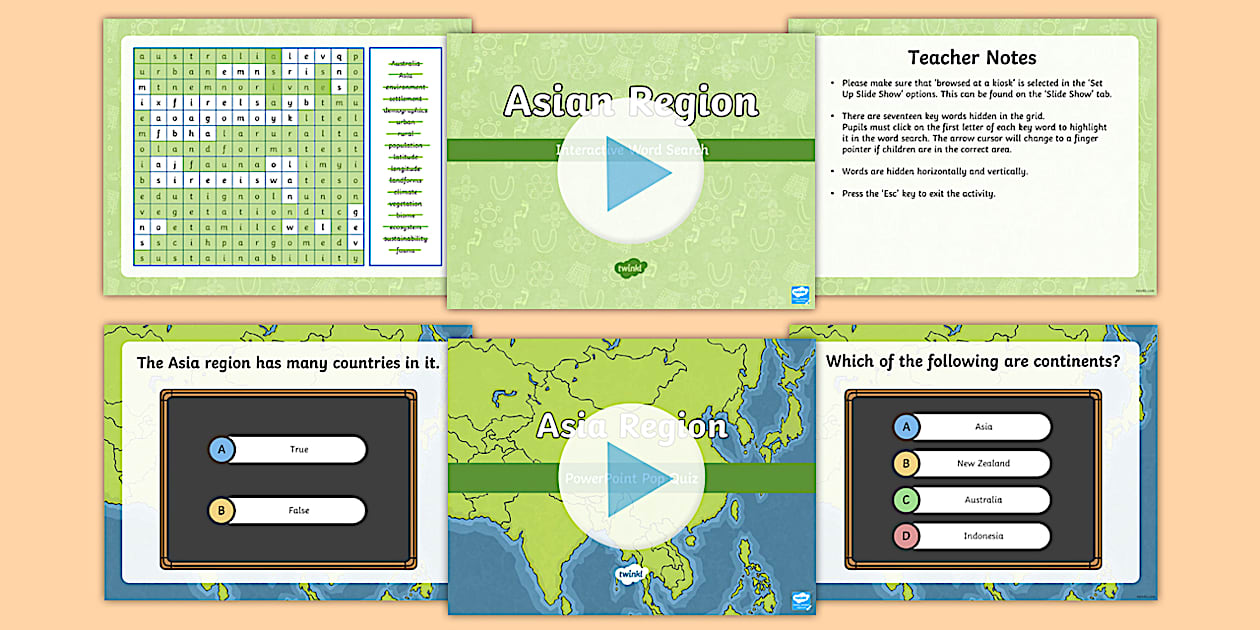 Asian Region Interactive Activity Pack