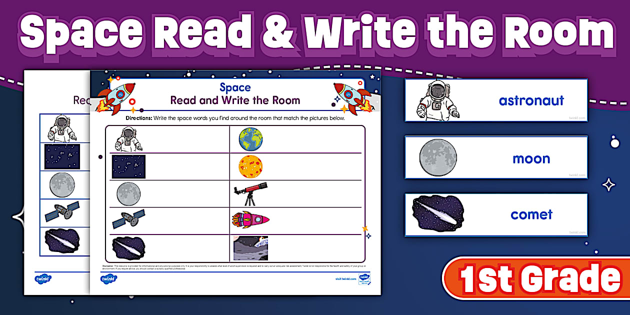 Space Read and Write the Room Worksheet