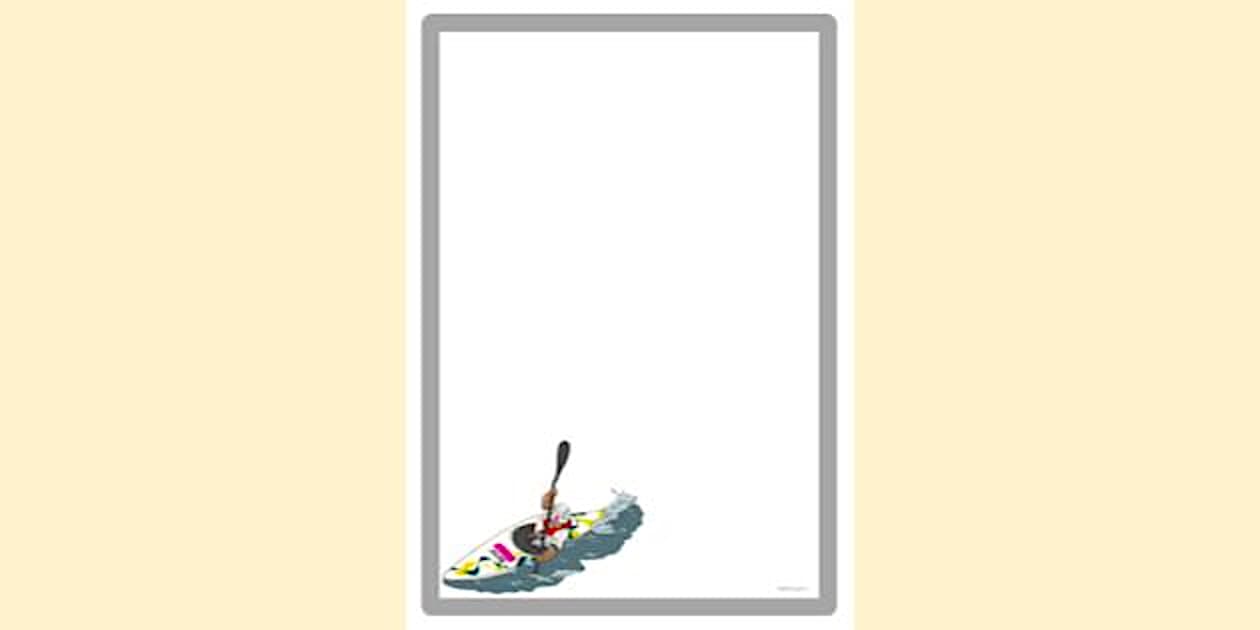 Simple Blank Canoe Slalom Border | Page Borders | Twinkl