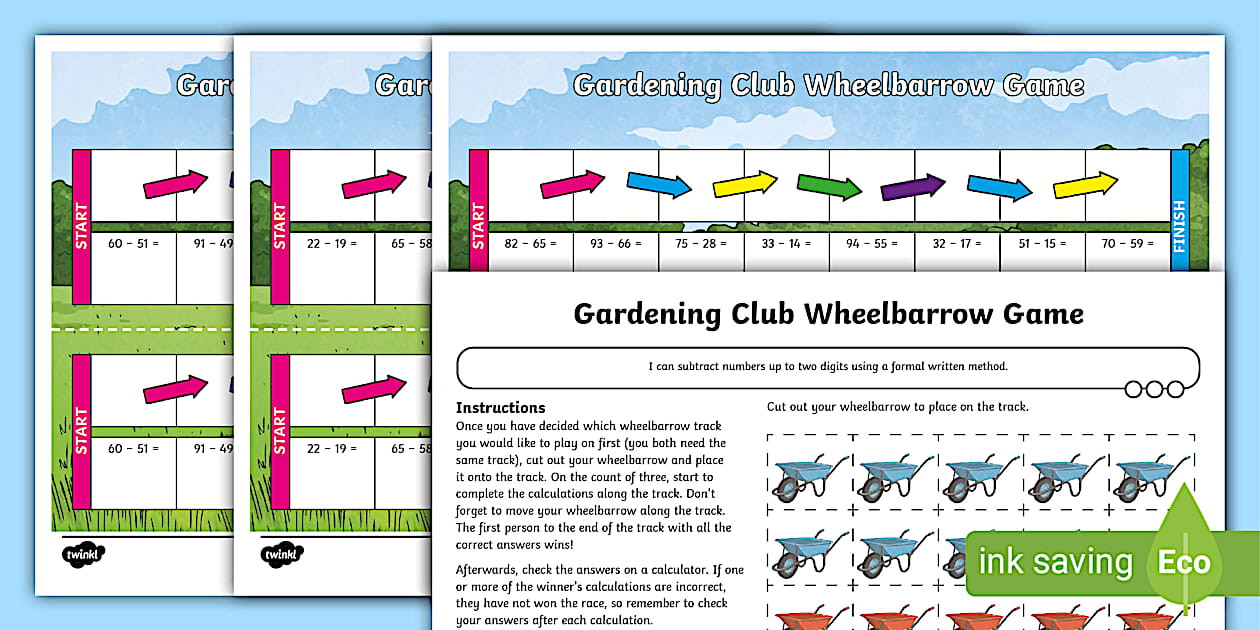👉 Two-Digit Number Subtraction Game (Teacher-Made)