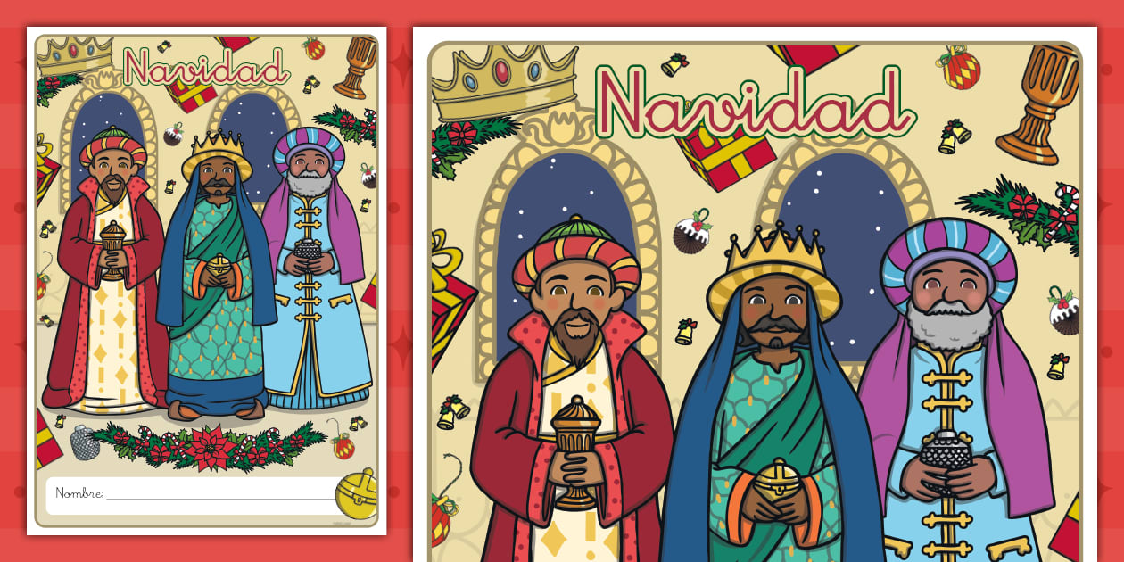 Portada de cuaderno: Navidad (Teacher-Made) - Twinkl