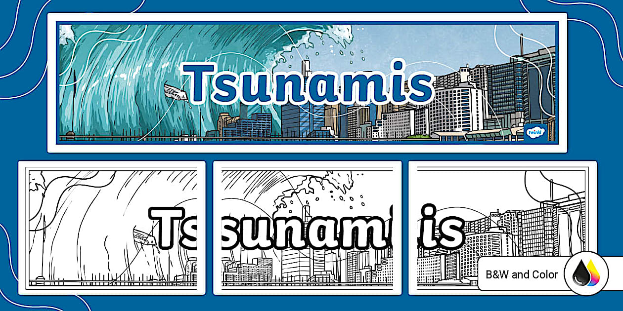 Tsunamis Banner (Teacher-Made) - Twinkl