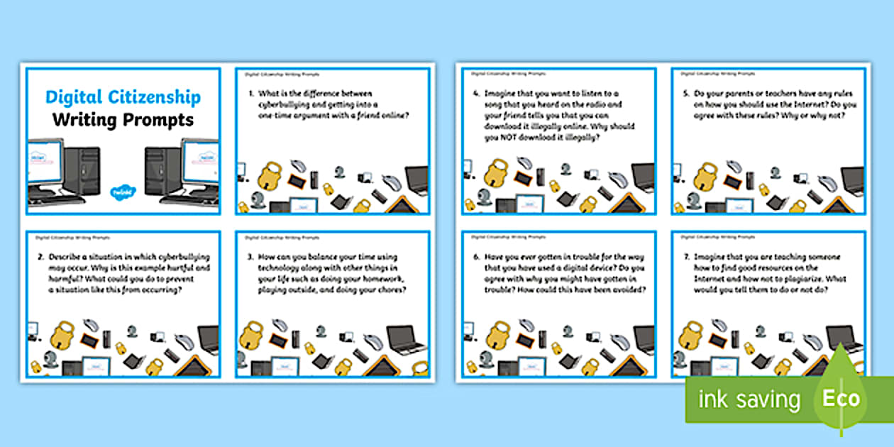 Digital Citizenship Writing Prompts for Kids | Twinkl USA