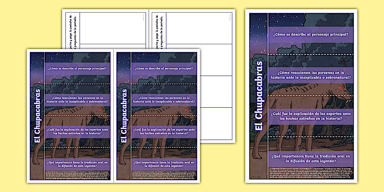 Leyenda del Chupacabras - reporte de lectura - Twinkl